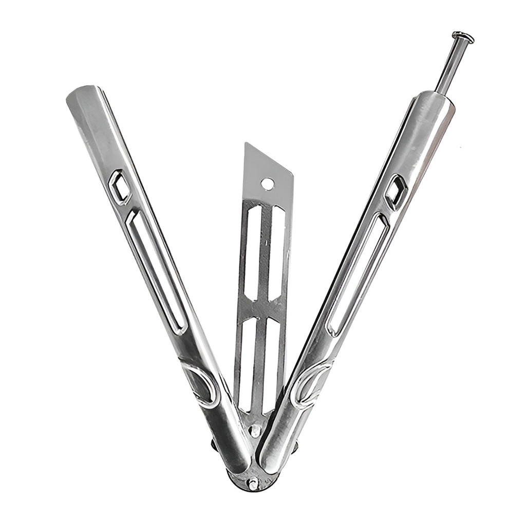 Faca Butterfly de Treinamento Aço Inox Prata BSL-2 Sem Lâmina para ...