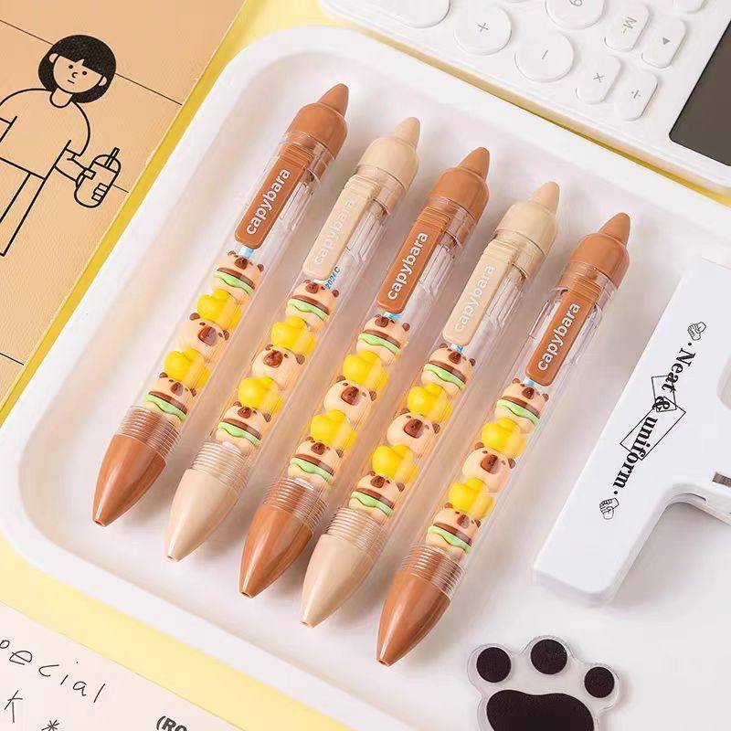 2 Pçs/set Capivara Caneta Apagável kawaii Stacked Block Cartoon Gel ...