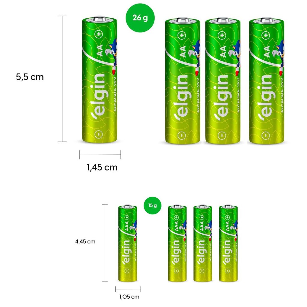 Pilhas Alcalinas Blister Elgin Cartela com 4 Unidades | Shopee Brasil