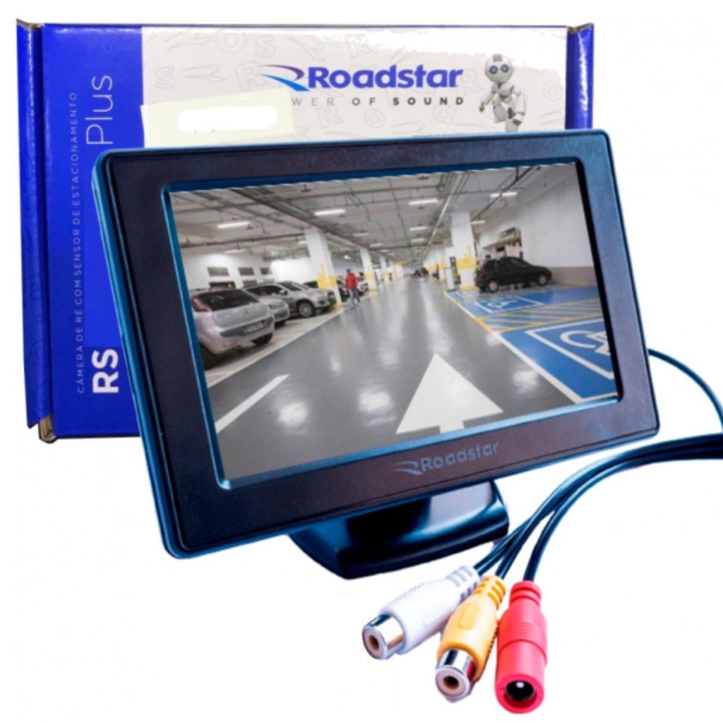 Monitor Digital Automotivo LCD 4.3 Polegadas 24V 2 Entrada RCA Video ...