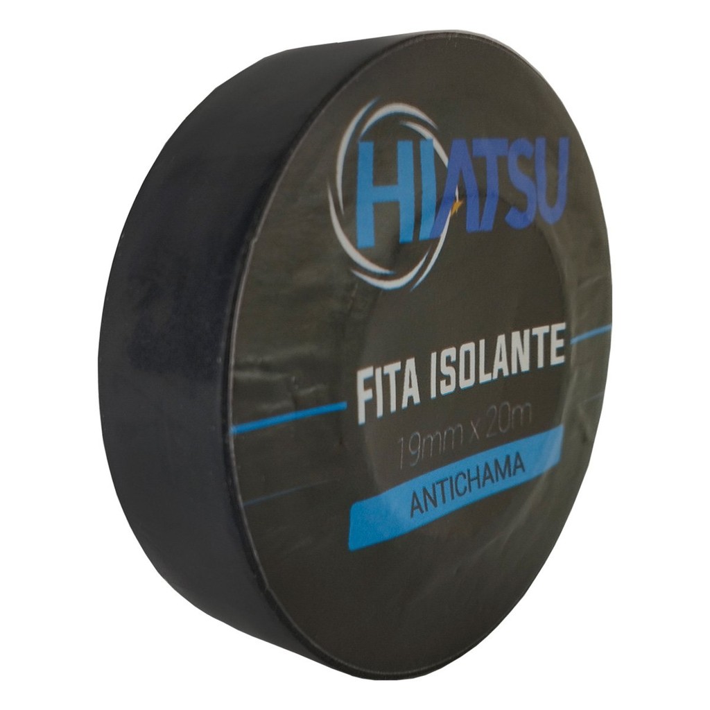 Fita Isolante Antichama 0,13mm x 19mm x 20m cor preta Hiatsu 10 ...