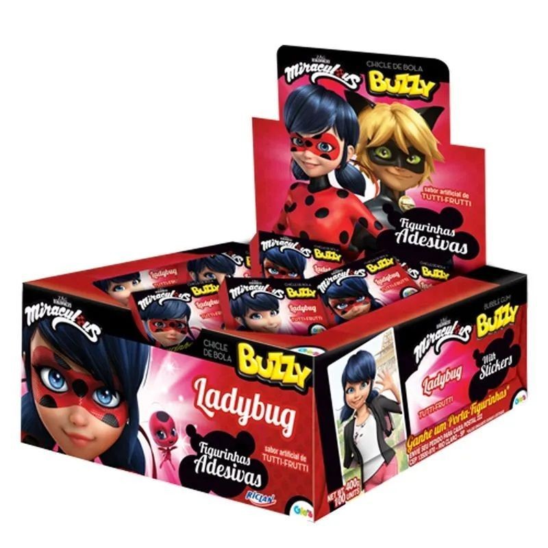 CHICLETE BUZZY MIRACULOUS TUTTI FRUITI 360G | Shopee Brasil
