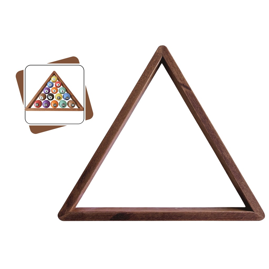 Triangulo de sinuca bilhar madeira maciça envernizado | Shopee Brasil