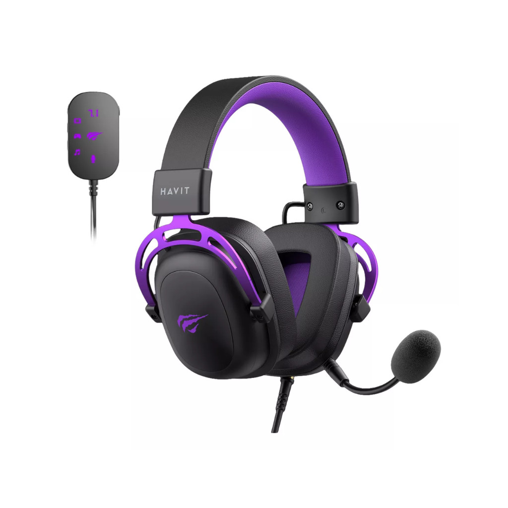 Headset Gamer Havit H2002C+U Preto e Roxo | Shopee Brasil