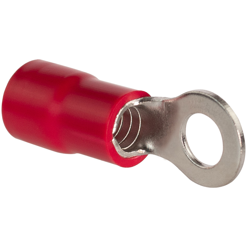 Terminal olhal pre-isolado furo 6 - fio 10mm2 Vermelho | Shopee Brasil