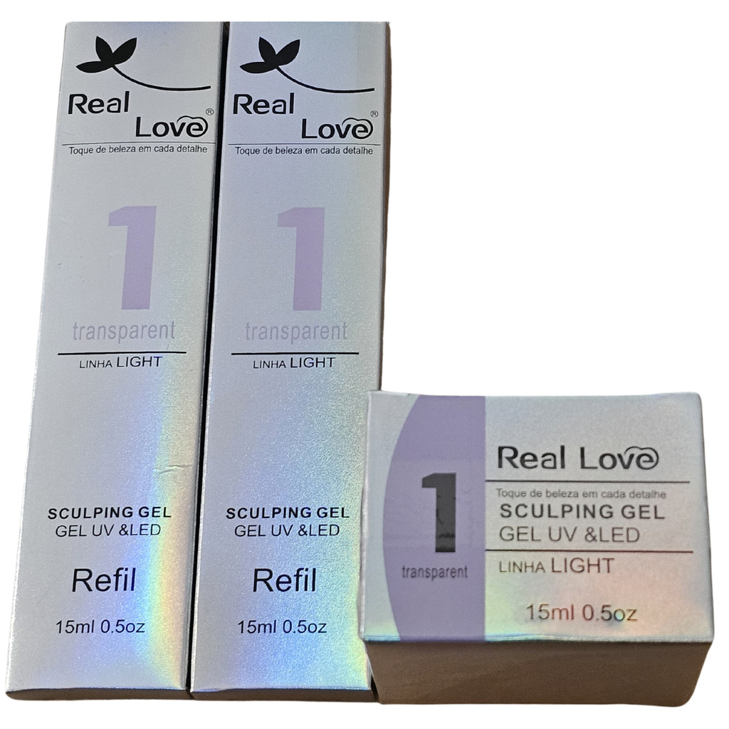 Kit Gel N°1 Uv Led Real Love Pote e Dois Refis 15ml Cada | Shopee Brasil