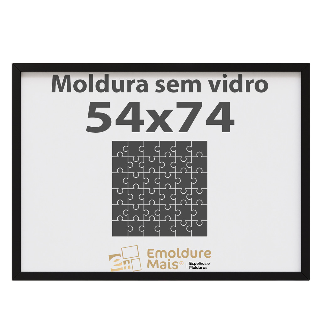 Moldura Quadro para Quebra Cabeça Puzzle 1000 Peças 54x74 Cm sem vidro ...