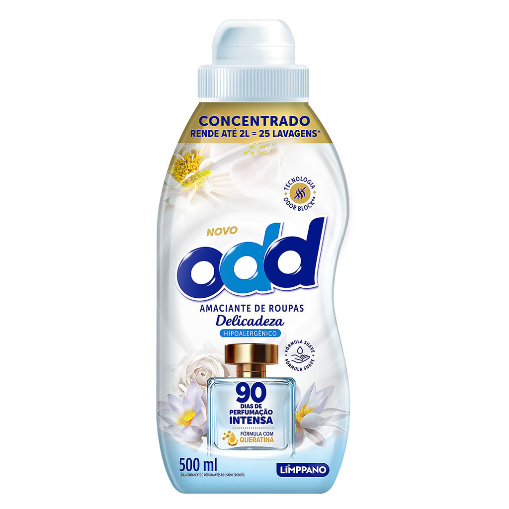 Amaciante de Roupas Concentrado ODD Delicadeza 500ml | Shopee Brasil