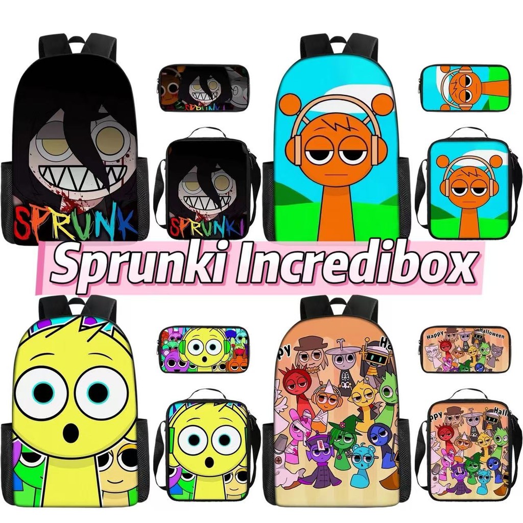 Sprunki Incredibox Mochila Impressa Em 3D Crossbody Bolsa Lápis Estojo ...