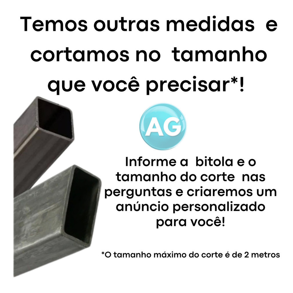 Aço Quadrado Tubo Metalon 3 Peça 1m 15x15 Industrial | Shopee Brasil