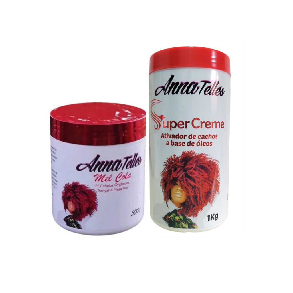 Kit Anna Telles Super creme 1 kg + mel cola de 500g | Shopee Brasil