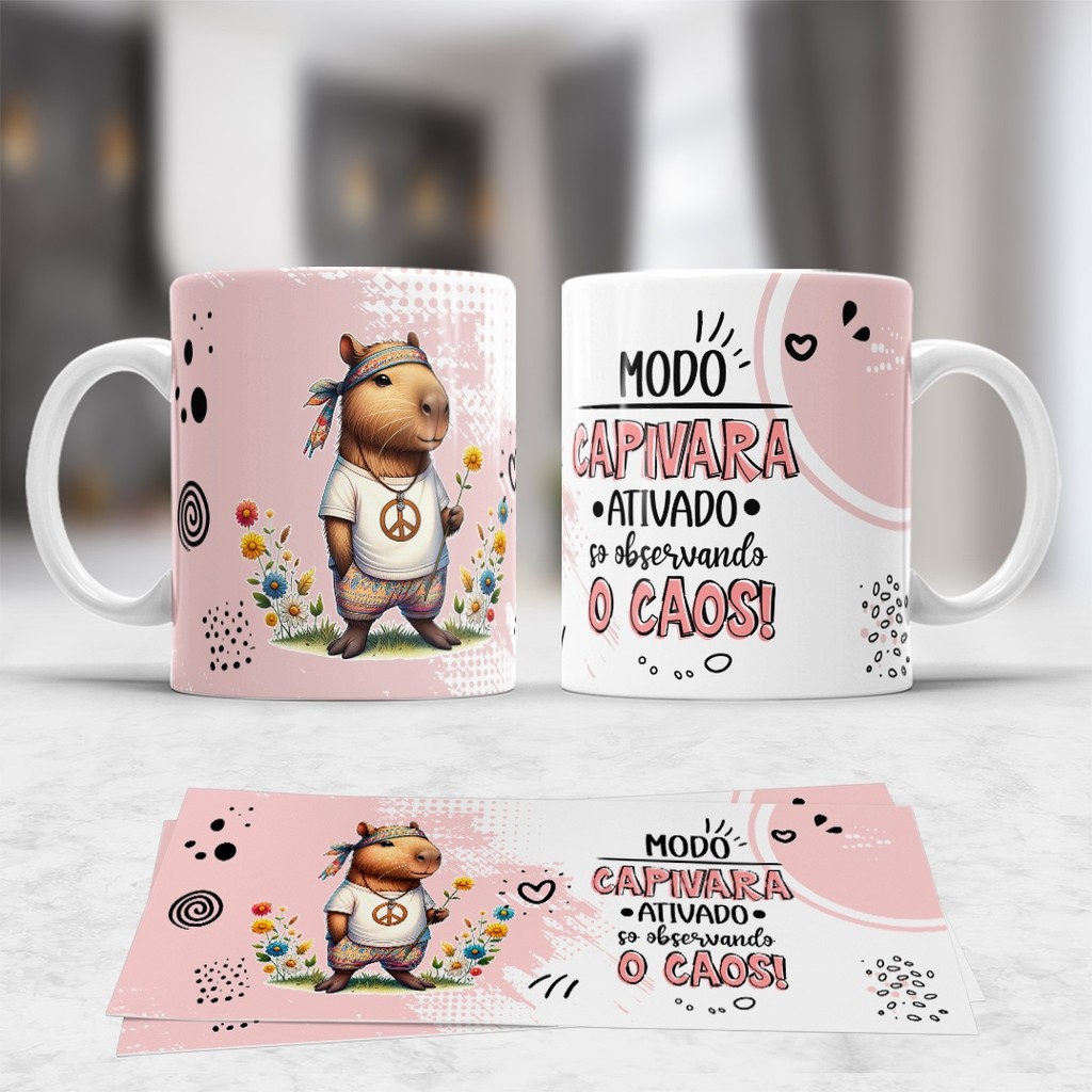 Caneca Capivara Modo Capivara Ativado | Shopee Brasil