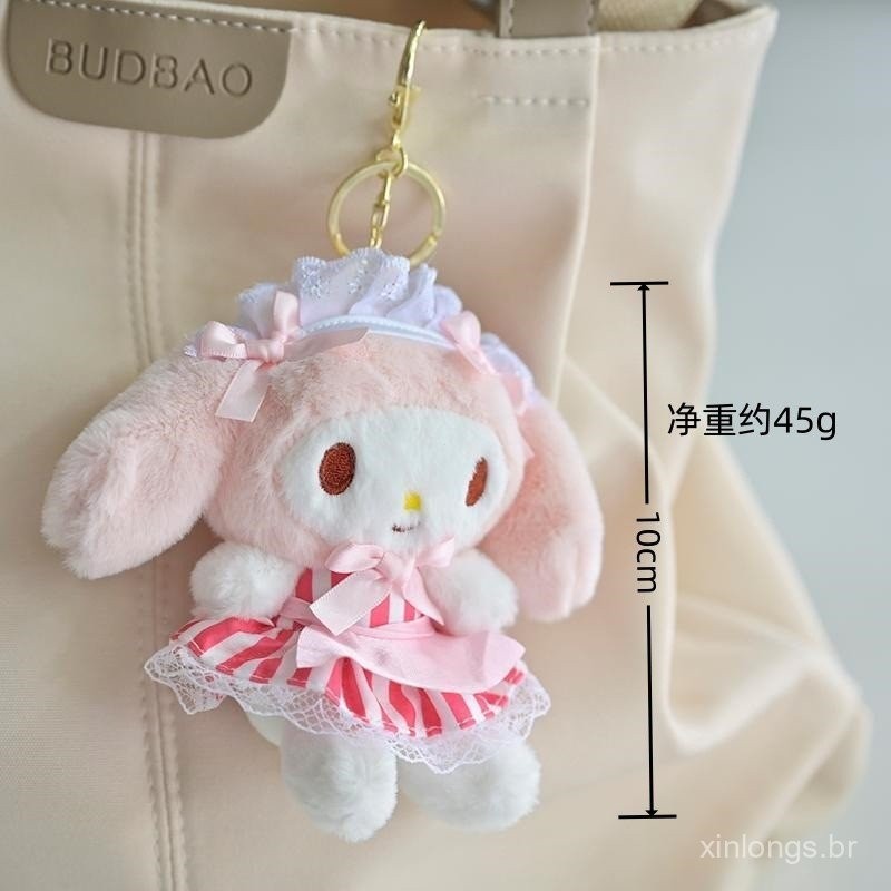 Chaveiro de Pelúcia Sanrio Kuromi My Melody Hello Kitty Pendente de ...