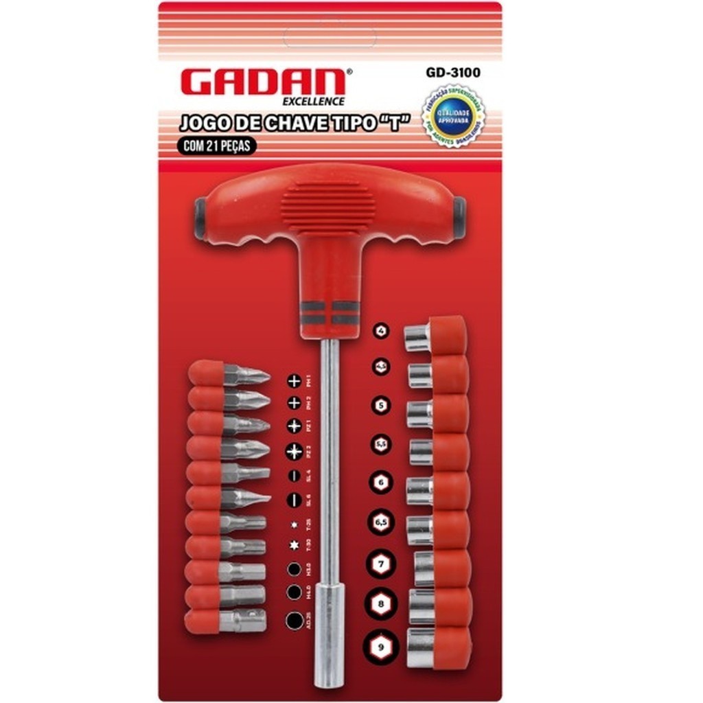 Kit de Chave T - 21 Peças | Shopee Brasil