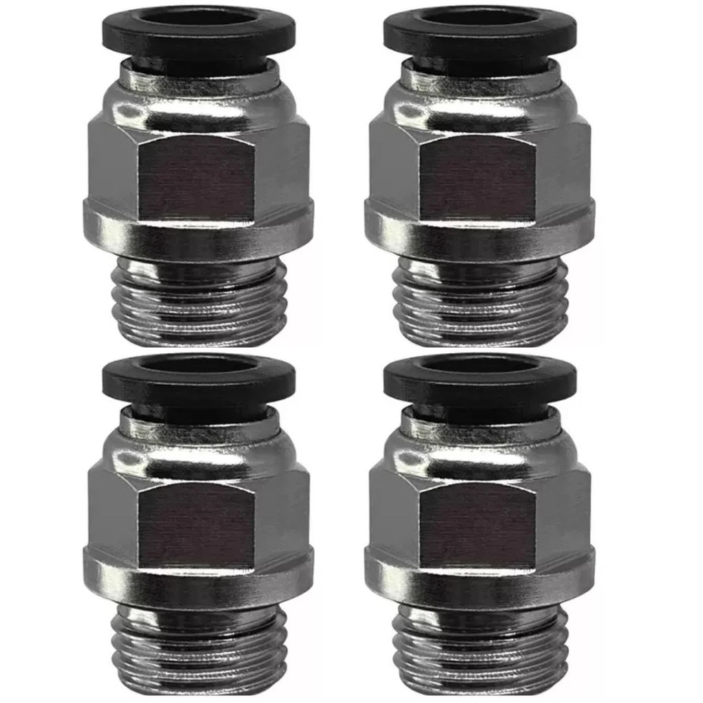 4 Conexão Pneumática Engate Rápido Reta Rosca 1/8 Tubo 10mm | Shopee Brasil