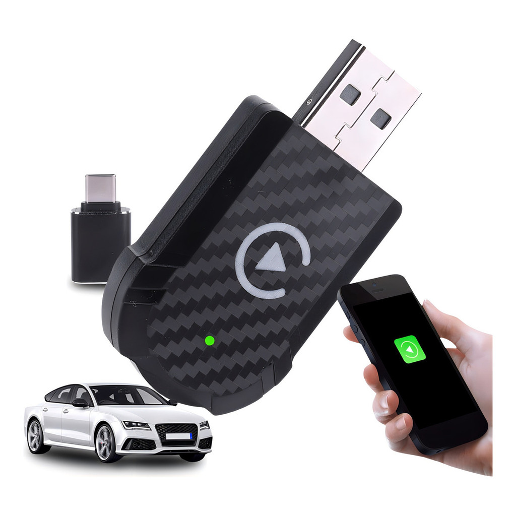 Adaptador Carplay E Android Auto Sem Fio 2 Em 1 Wireless | Shopee Brasil