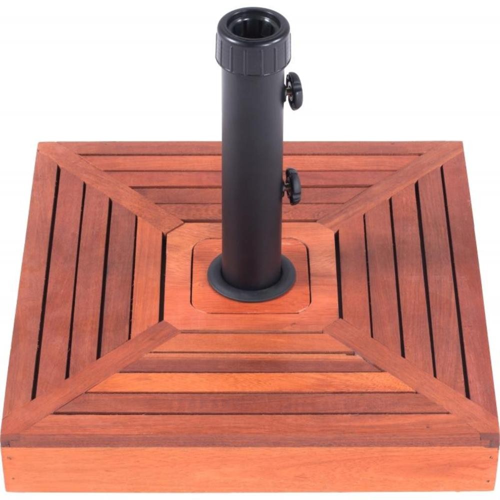 Base para guarda-sol e ombrelone com revestimento em madeira | Shopee ...