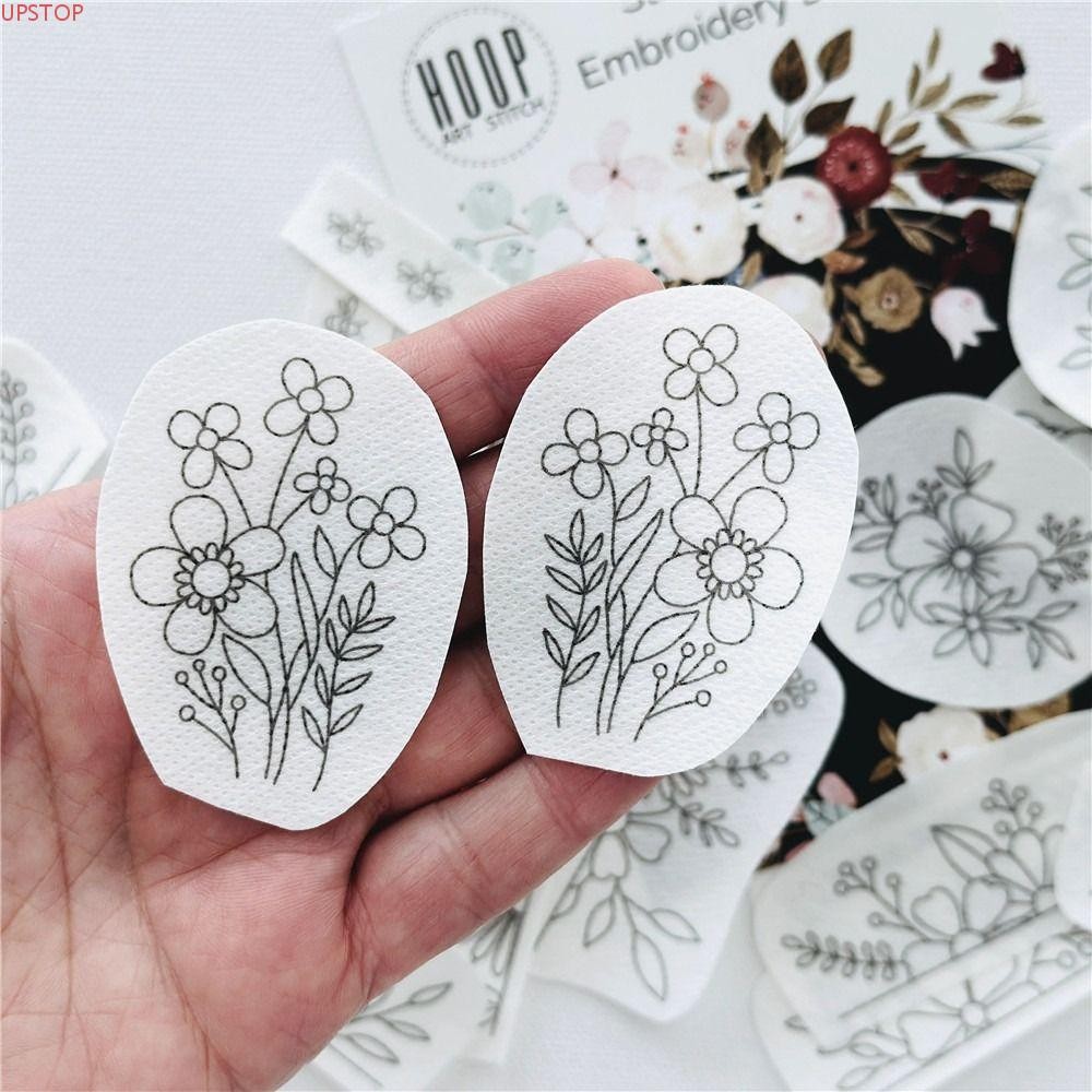 Papel De Bordado De Costura UPSTOP , Flores DIY E Padrão Oceano Solúvel ...