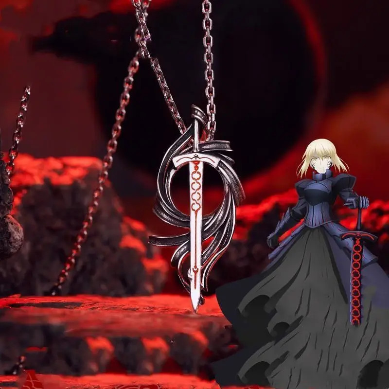 Anime Fate Stay Night Sabre Alter Moda Colar Joias Cosplay Acessórios ...
