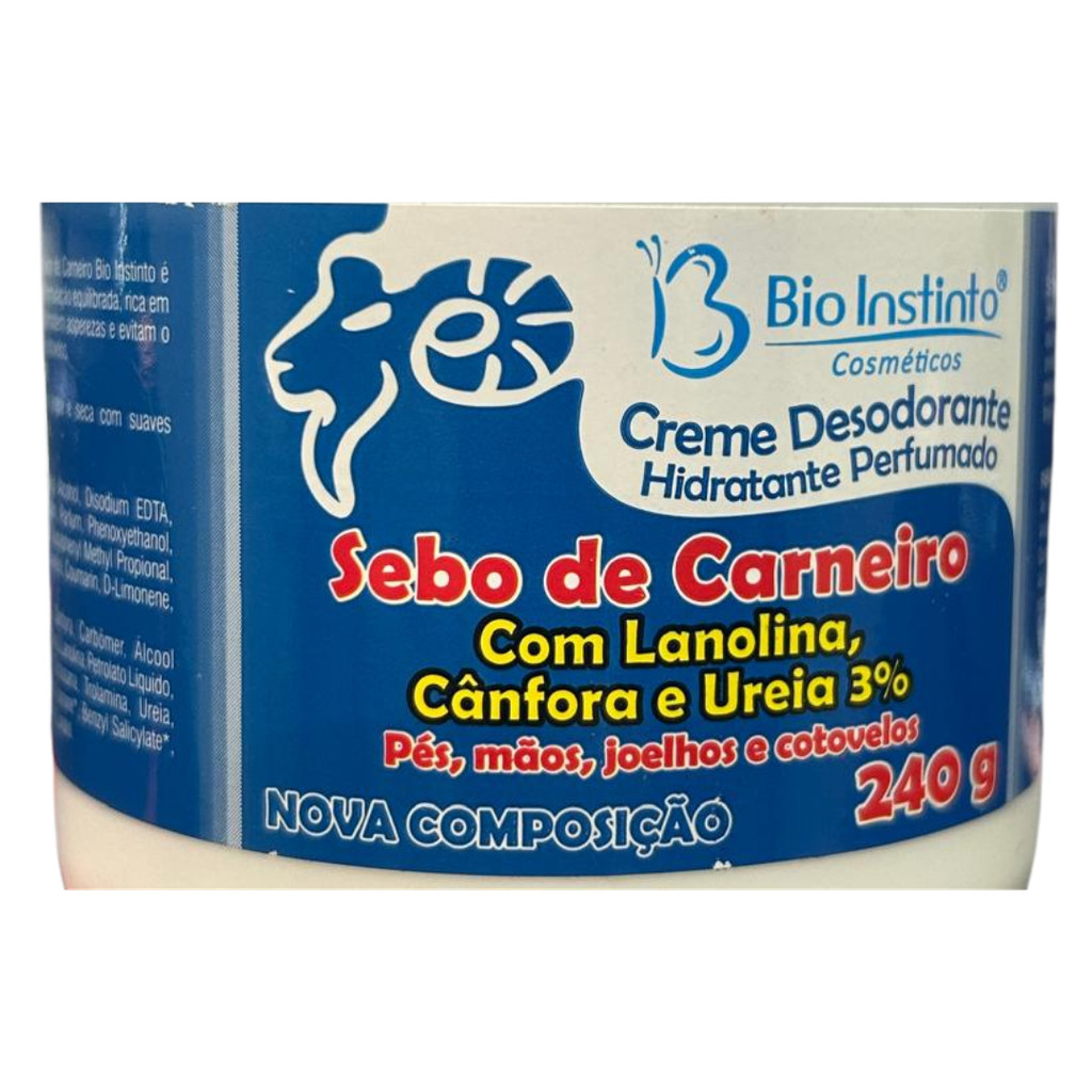 KIT 3 Creme Sebo de Carneiro Lanolina 240g Pote Bio Instinto | Shopee ...