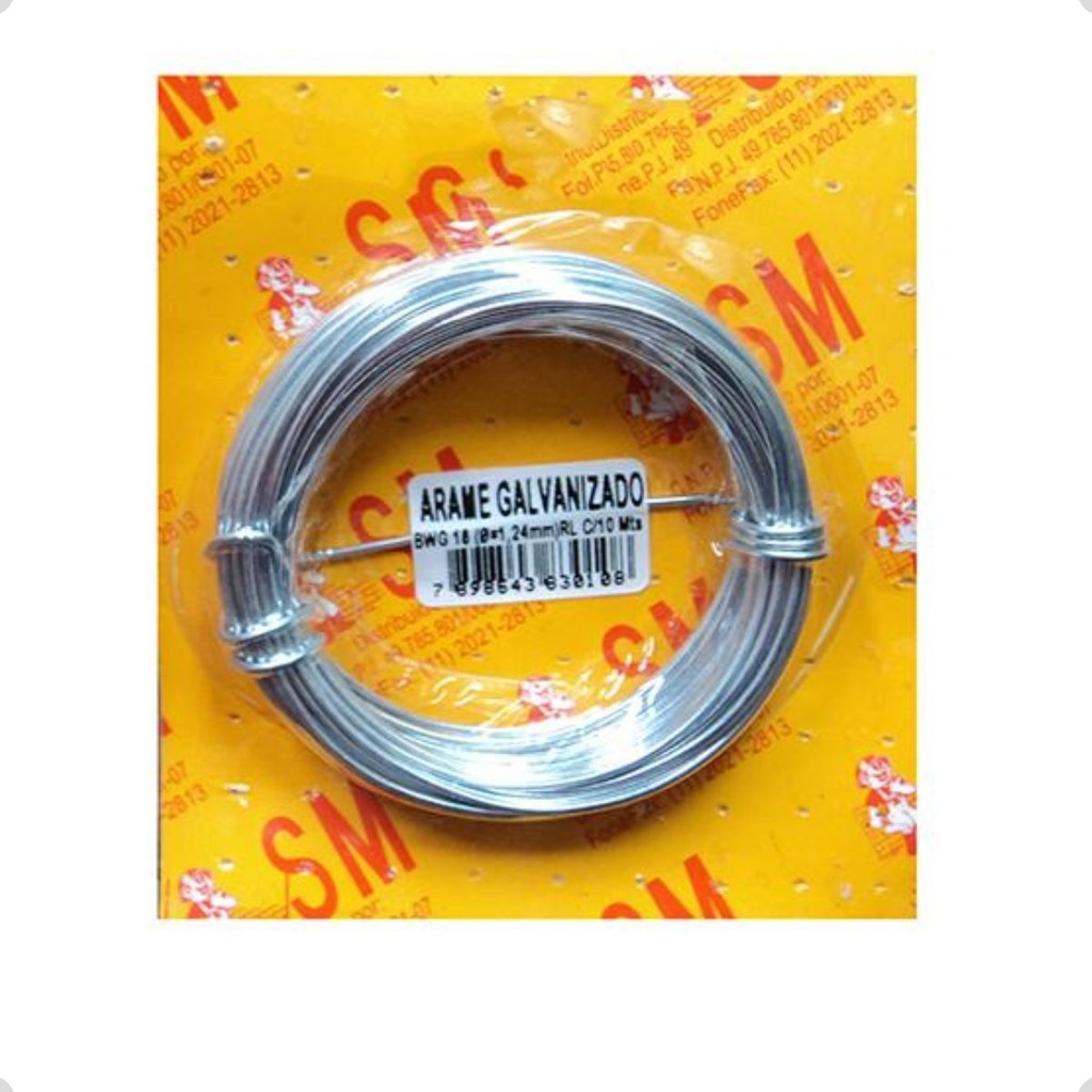 Arame Galvanizado Bwg 24 C/10mts Cbl | Shopee Brasil