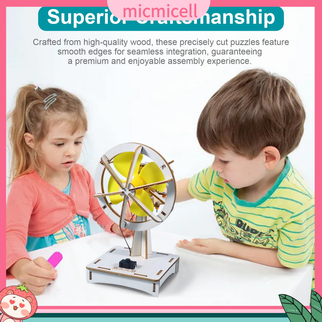 Educational Diy Toy for Kids Science for Children Electric Fan Model ...