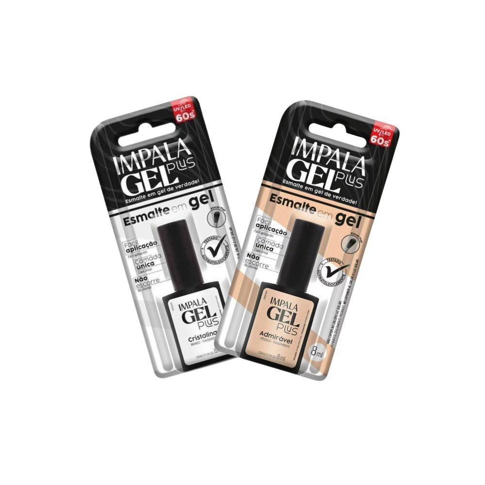 Esmalte em Gel 8ml Transparentes - Impala GEL Plus | Shopee Brasil