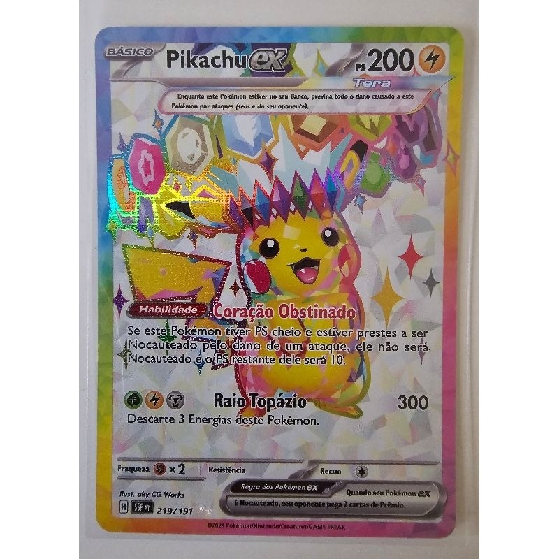 Pikachu ex 219191 | Shopee Brasil