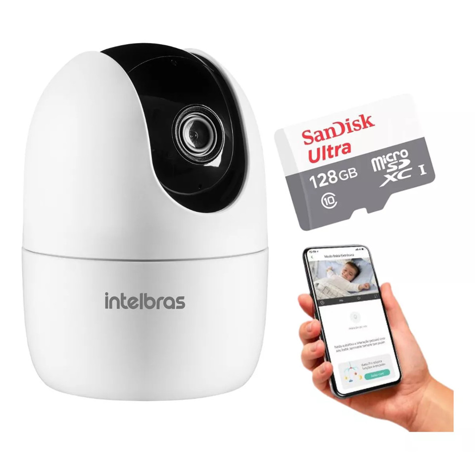 Câmera De Vídeo Wi-Fi Full HD Im4 C Branco Intelbras 110V/220V + Sd ...