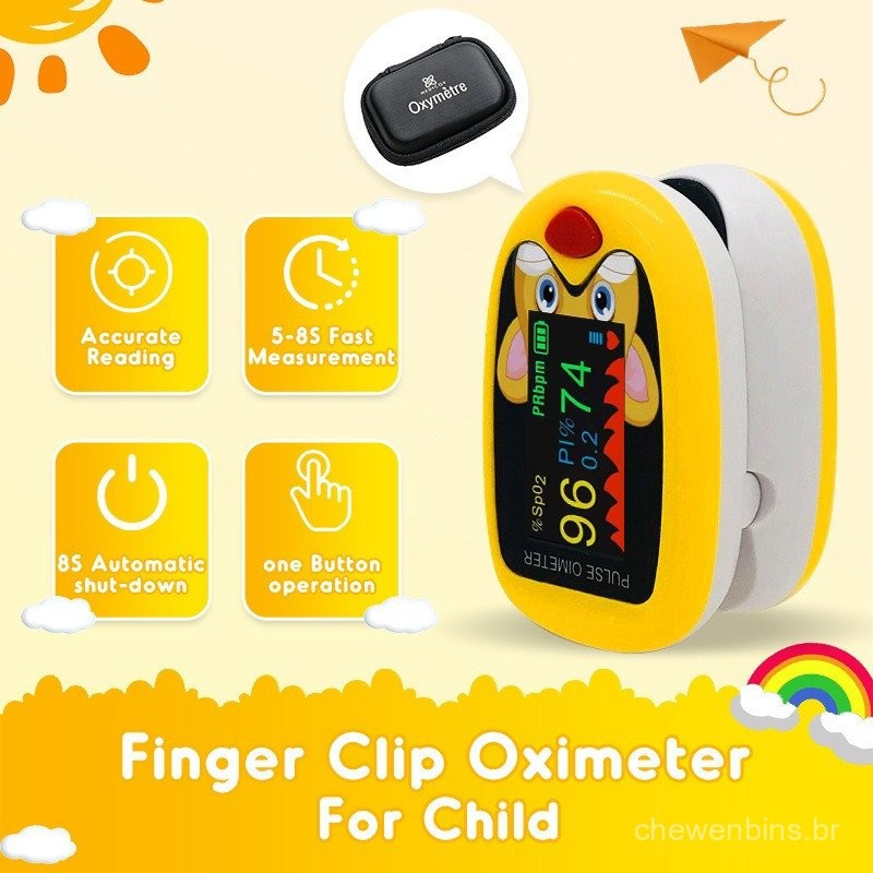 Medidor de oxigênio para crianças com tela TFT ZNAB | Shopee Brasil