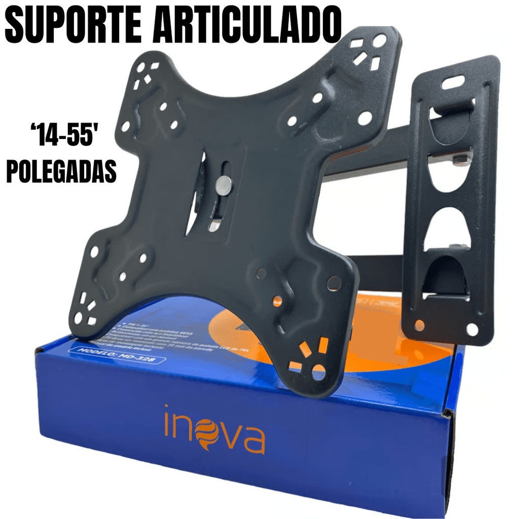 Suporte tv articulado lcd led plasma 14 a 55 polegadas para parede ...