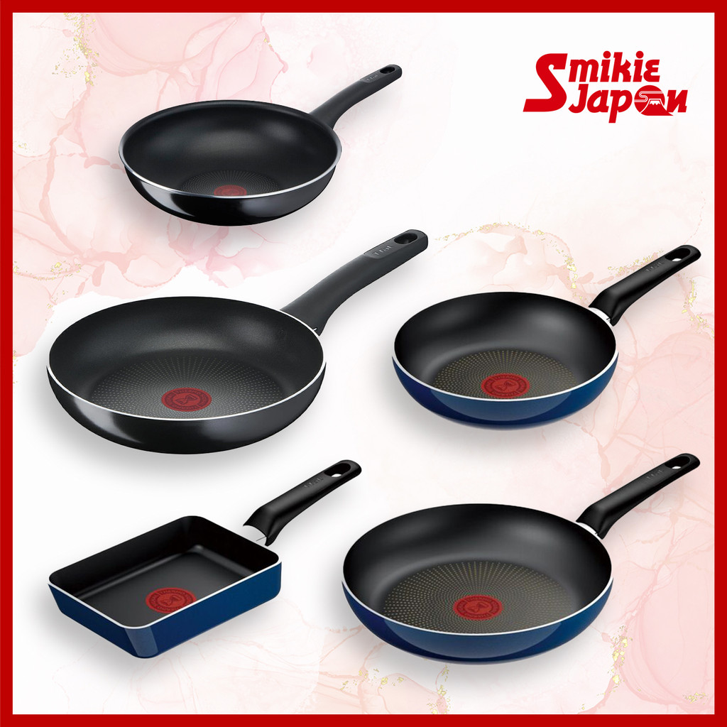 T-fal/Tefal Non Stick Frying Pans Royal Blue and Hard Titanium Intense ...