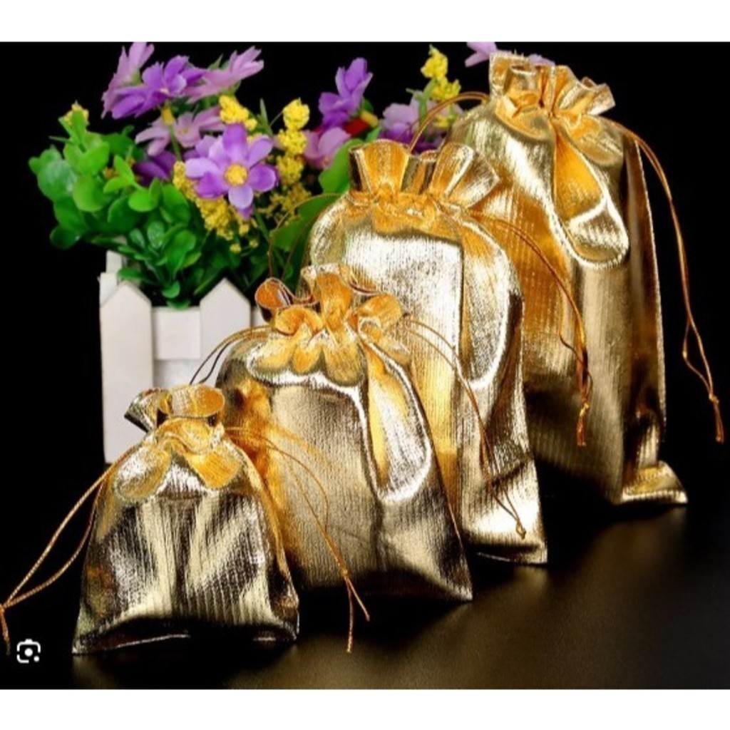 50 unidadeS Saquinhos de Organza Presente-vários tamanhos(Cor Prata e ...