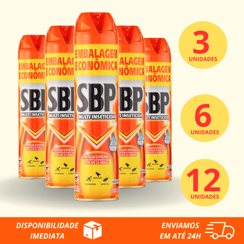 Inseticida Aerossol Sbp Frasco 380ml Embalagem Econômica Multi ...
