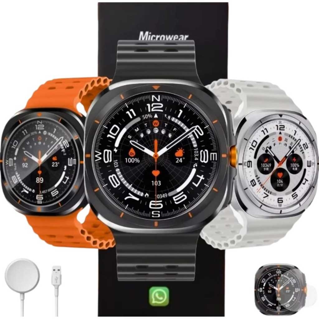 Smartwatch MA27 Galaxy Watch Ultra GPS NFC Whatsapp Chat GPT Microwear ...