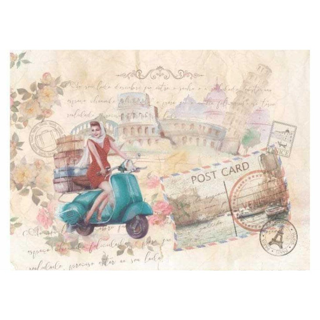 Papel Decoupage OPAPEL 30x45 2529 Pin-Up Viagem | Shopee Brasil