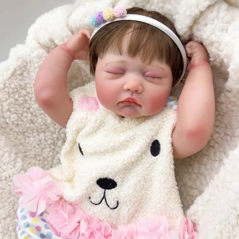 19inch Full Body Girl Newborn Baby Reborn Doll With 3d Skin Multiple