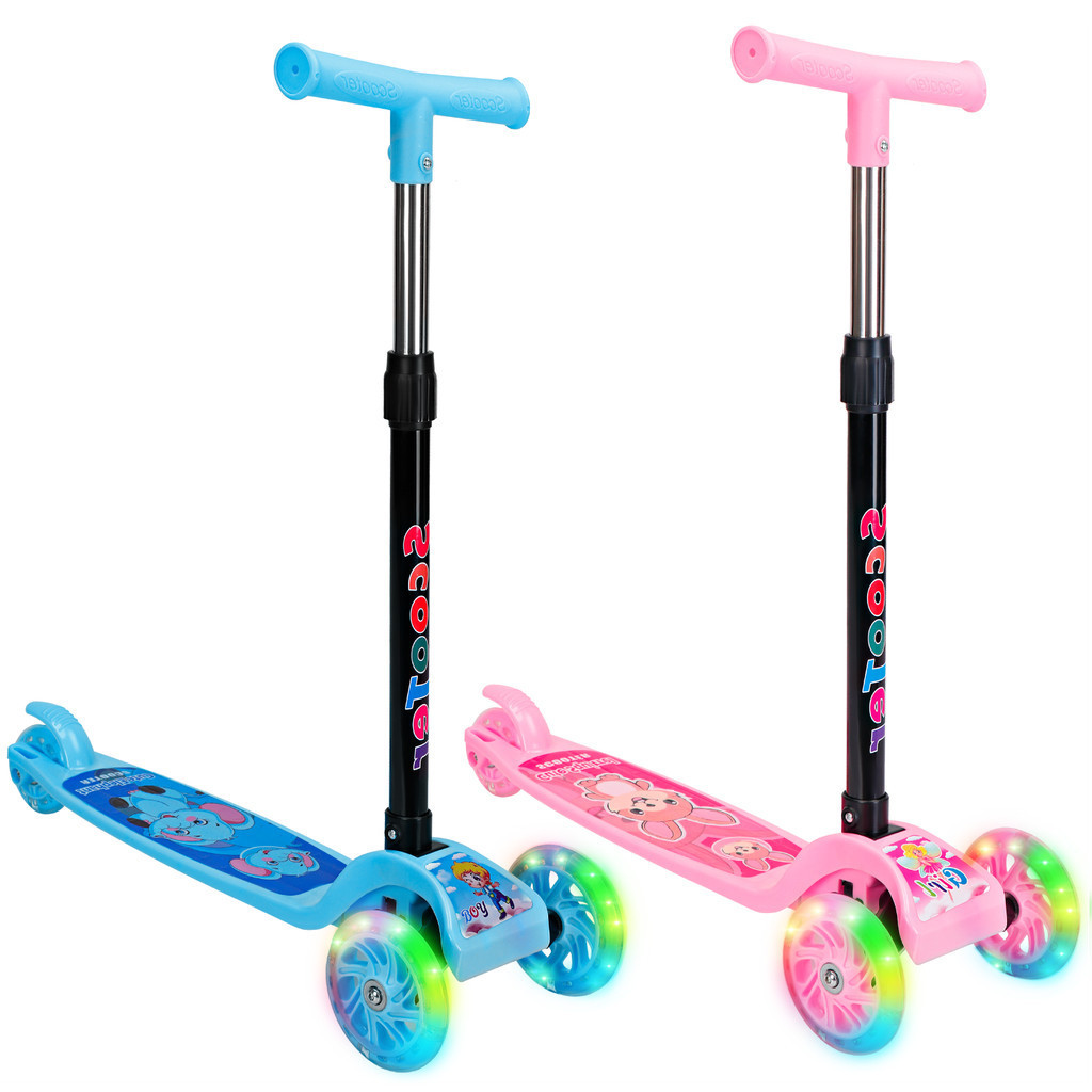 Patinete Infantil 3 Rodas De Led Dobrável Scooter Crianças | Shopee Brasil