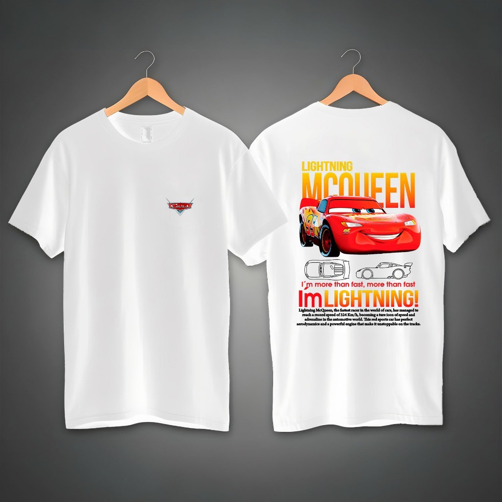 Camiseta Casal Relâmpago Mcqueen e Sally Camisa Algodao Estampa Grande Camisa Street | Shopee Brasil