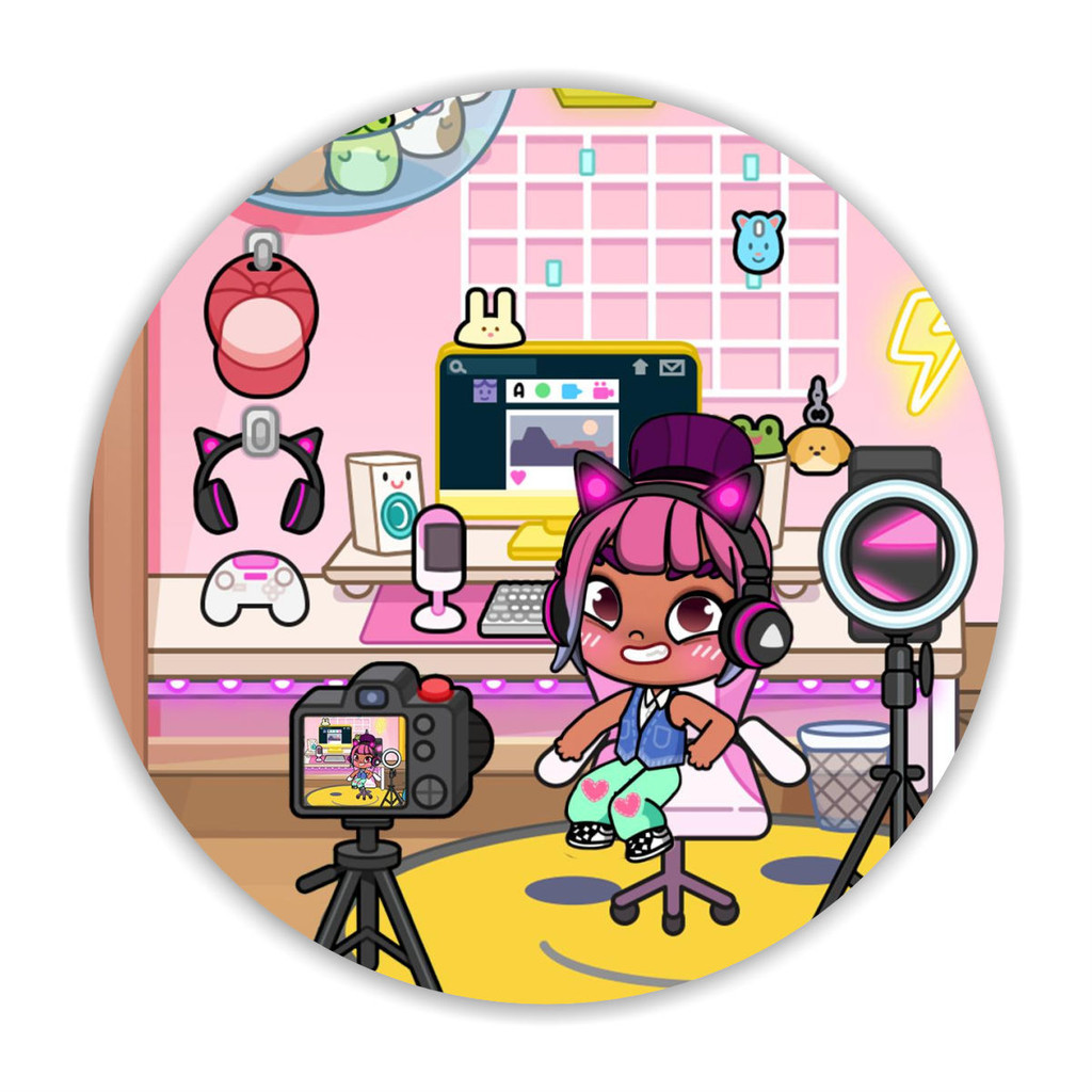 Painel Redondo de Festa Tema Avatar World Gamer Sublimado | Shopee Brasil