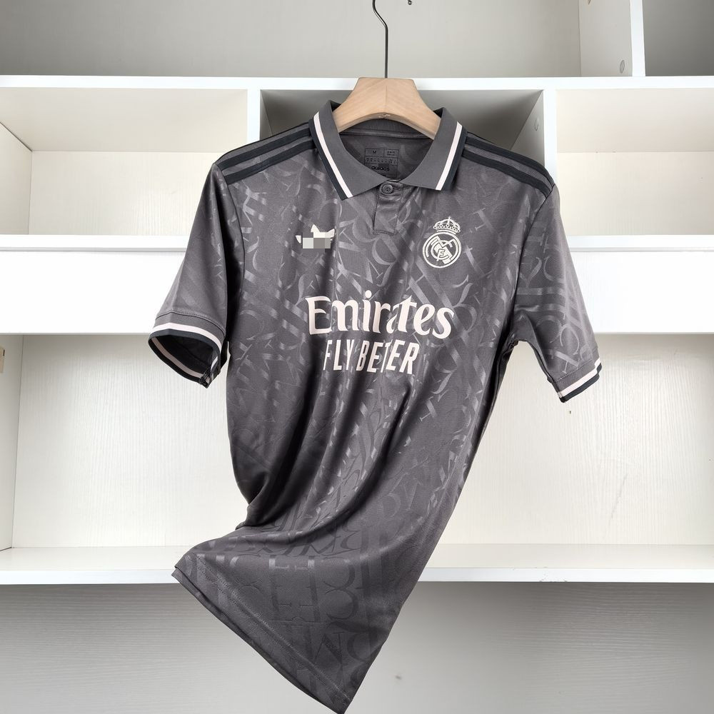 Real Madrid24/25 Away Camisa de Futebol Masculina Camiseta Cinza VVJV ...