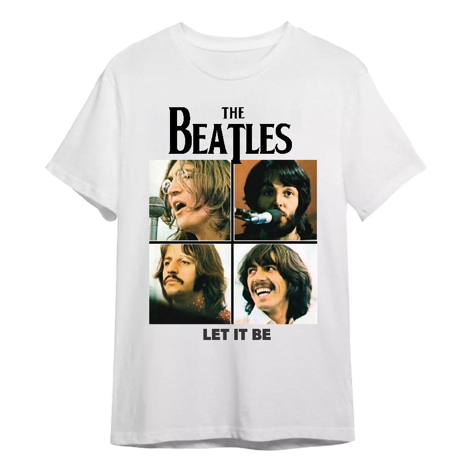 Camiseta Masculina Feminina Oversized Camisa The Beatles Let It Be ...