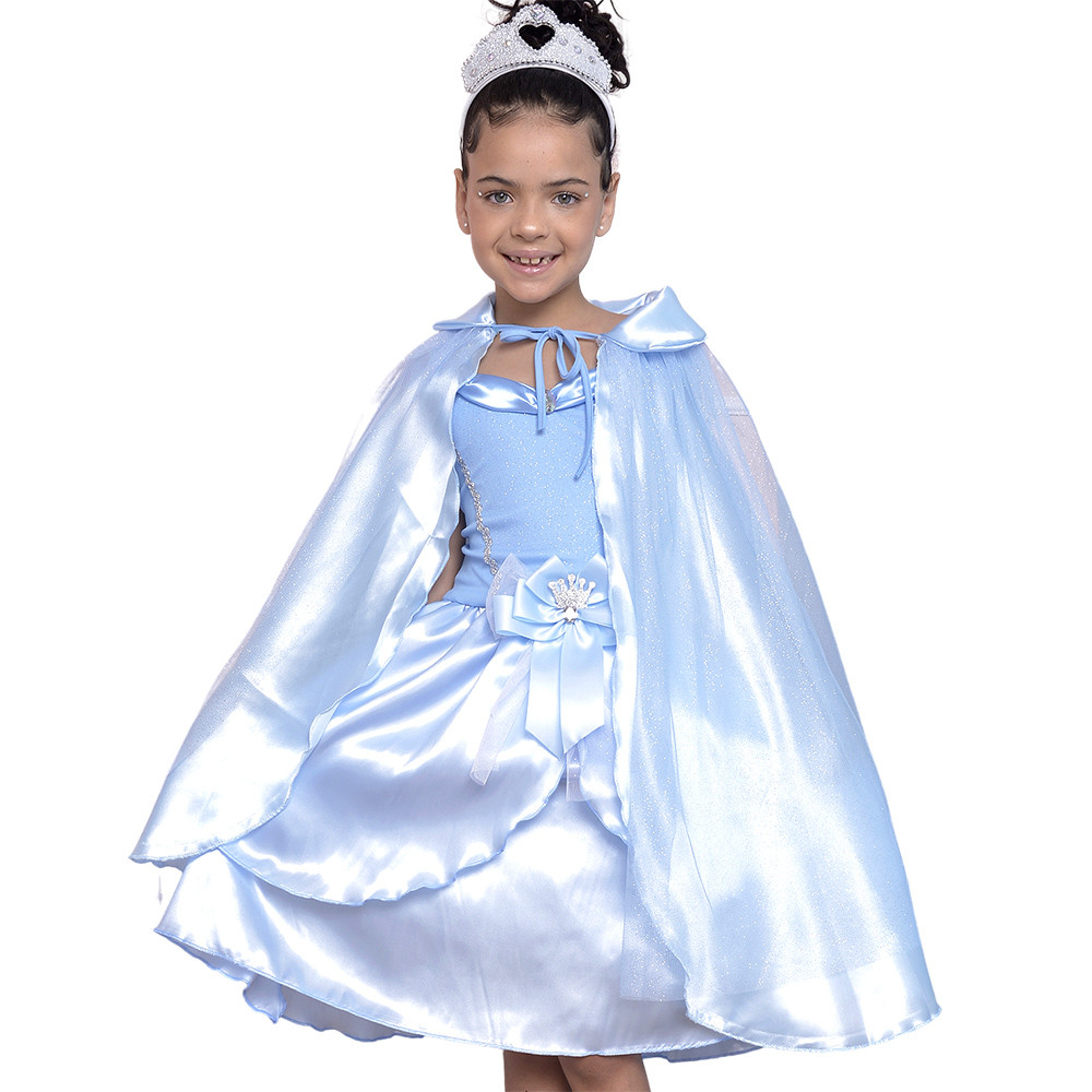 Capa Princesa Frozen Manto Brilhante Infantil Menina | Shopee Brasil