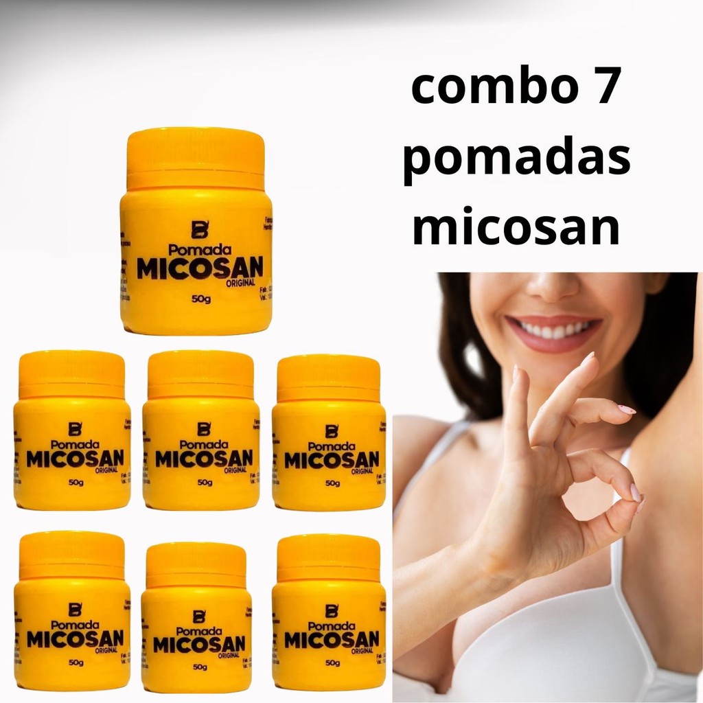 Kit com 7 Pomadas Micosan 50g cada Proteção Antifúngica Intensa ...