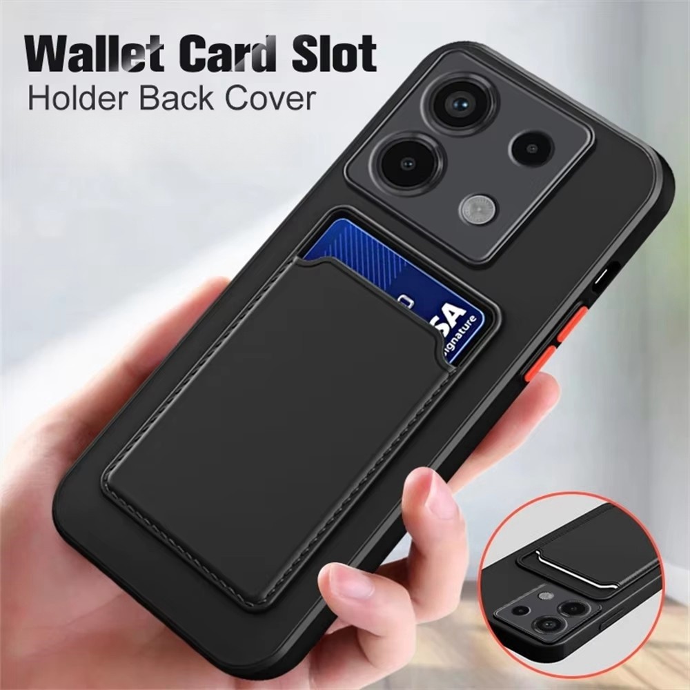 Capa De Suporte Para Cartão De Silicone Macio Xiaomi Poco X6 X5 M6 F6 ...