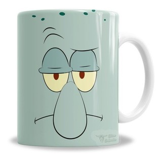 caneca ROSTO do lula molusco bob esponja desenhos animados mais ...