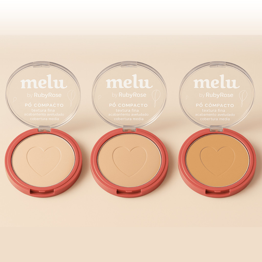 Pó Facial Compacto Melu - Ruby Rose | Shopee Brasil