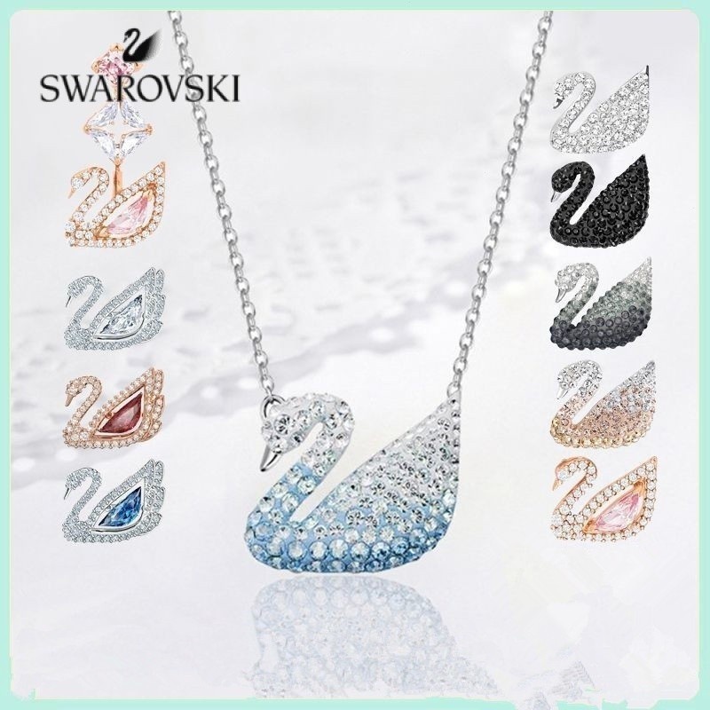 Colar Swarovski Swan Feminino Clássico Corrente De Clavícula Feminina ...