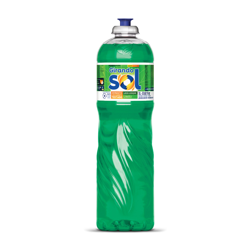 Detergente Lava-Louças Limão Girando Sol 1L, Detergente Líquido Para ...