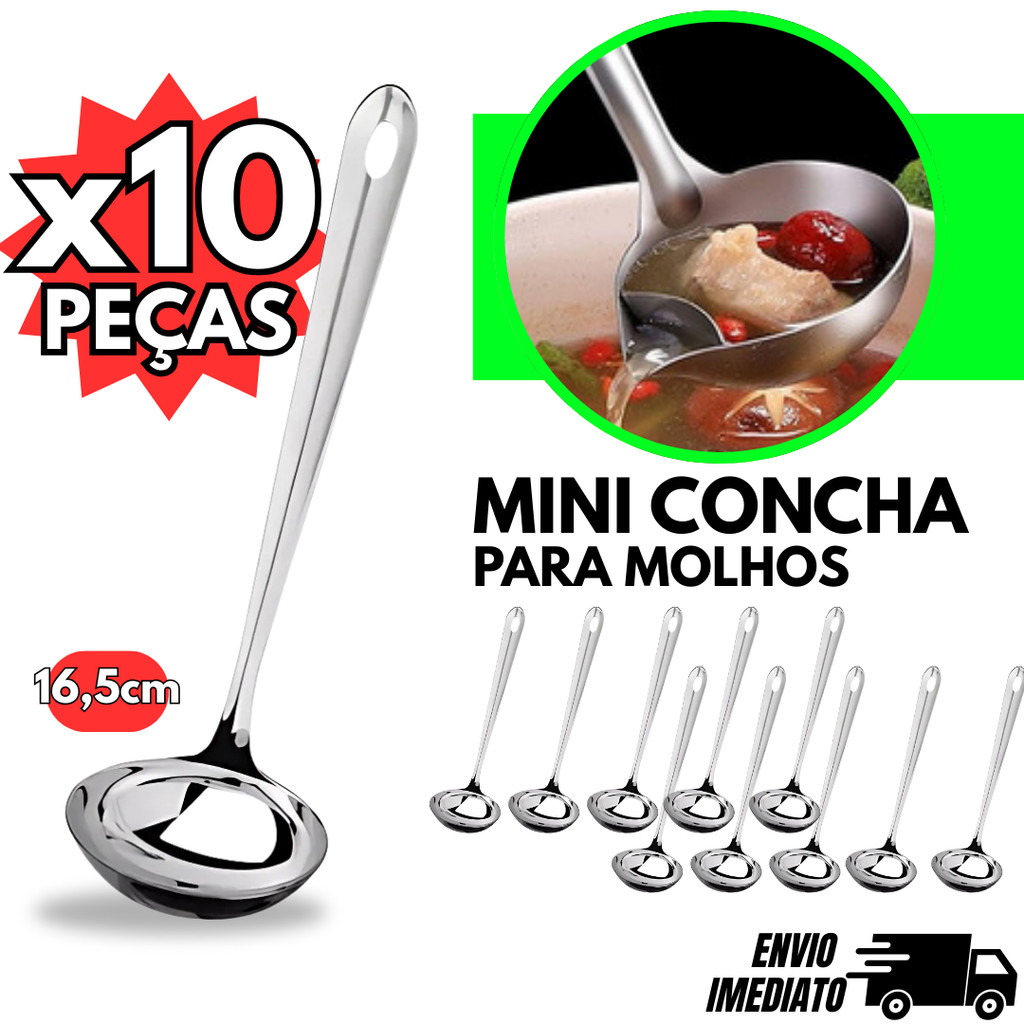 KIT 10 Mini Concha Pequena Para Servir Molho Caldos Calda Farofa ...